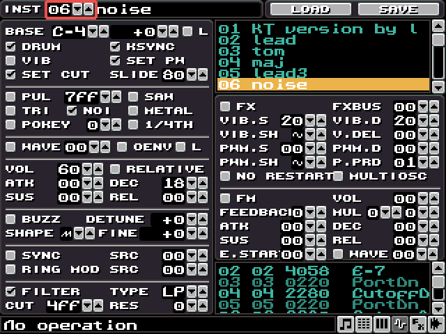 klystrack - a chiptune tracker
